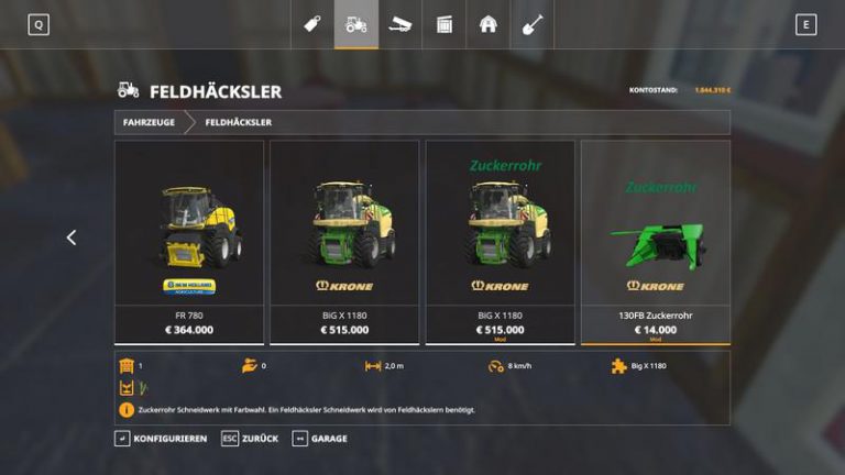 BiG X 1180 sugarCane Pack v 1.0 - FS19 mod - FS19.net