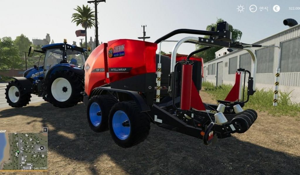 FAST BALER WRAPPER 10 meter v 1.0 - FS19 mod - FS19.net