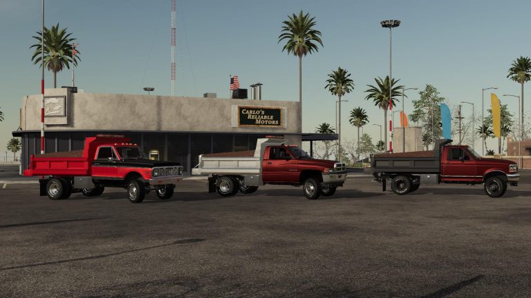 EXP19 One ton dump pack with Fisher plow v1.0 - FS19 mod - FS19.net