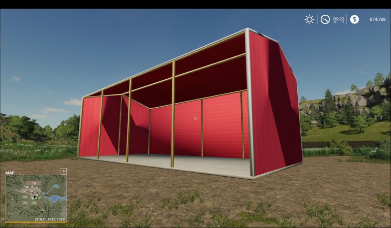 AMERICAN POLE SHED V1.0 - FS19 mod - FS19.net