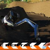 MINI EXCAVATOR BLEU BLANC V1.5 - FS19 mod - FS19.net