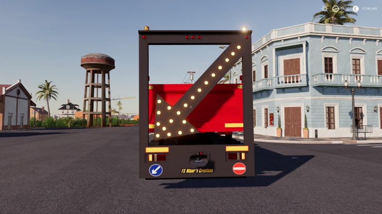 PUBLIC WORKS REAR SIGN FOR TRUCKS V1.0 - FS19 mod - FS19.net