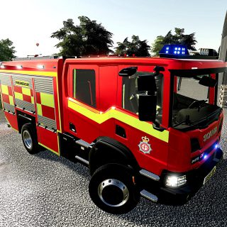 SCANIA UK FIRE ENGINE V1.0 - FS19 mod - FS19.net