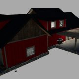 EMR FARMHOUSE RETEXTURE IN RED V2.0 - FS19 mod - FS19.net