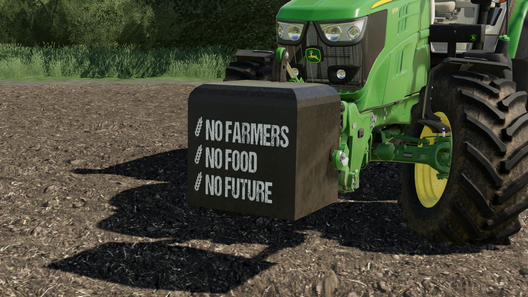 NO FARMERS - NO FOOD - NO FUTURE WEIGHT BLOCK V1.0 - FS19 mod - FS19.net